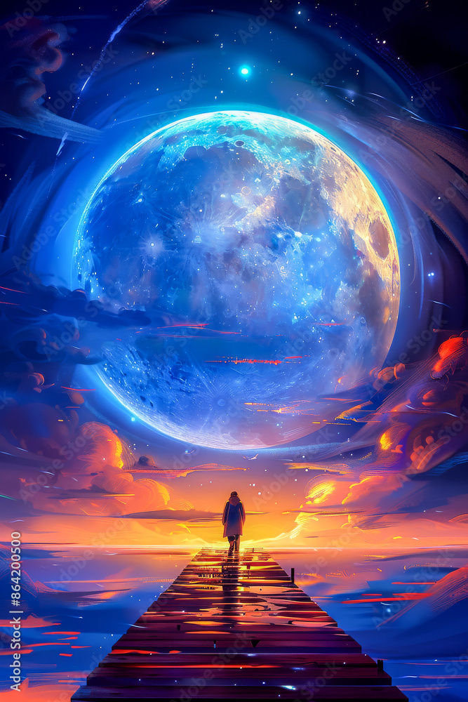 Synthwave, Vaporwave Poster. Generated image. A digital illustration of ...