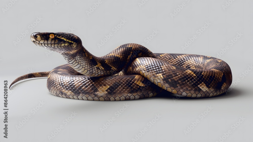 1. Generate an isolated image of a full-body Snake on a transparent ...