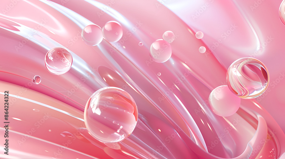 Thick glycerin serum droplet on white backdrop, exhibiting bubbly ...