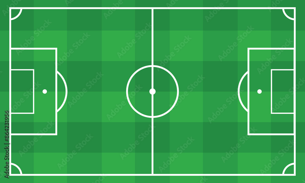 Football field graphic design, perfect for education or examples, world ...