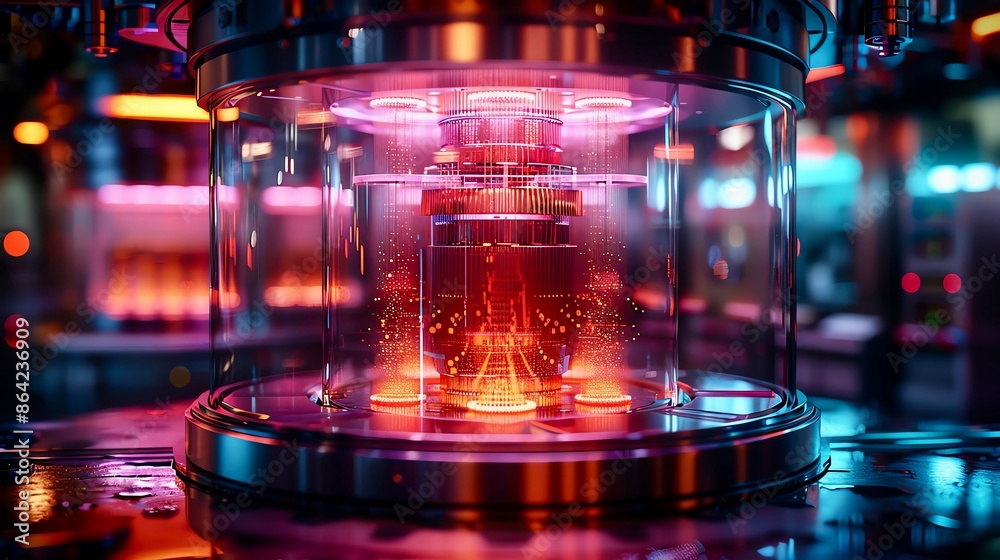 Future Quantum Computers Setting up an advanced quantum computer Stock ...