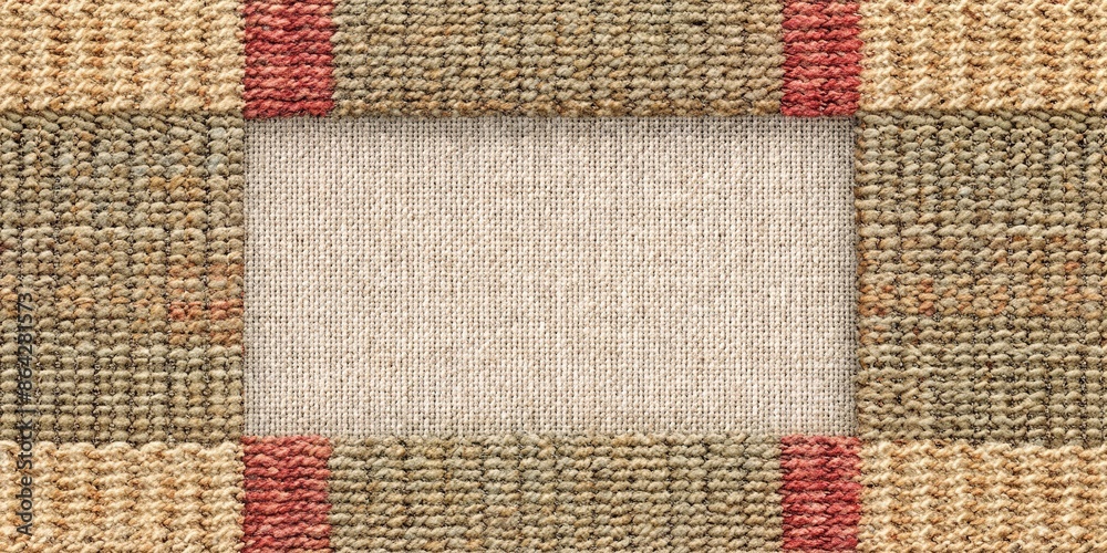 Geometric square texture pattern with a looping fabric boucle design ...