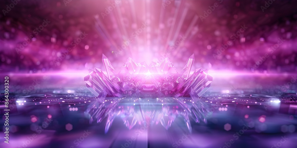 ภาพประกอบสต็อก Crystal Structure Digital Art of Quantum Computer with ...