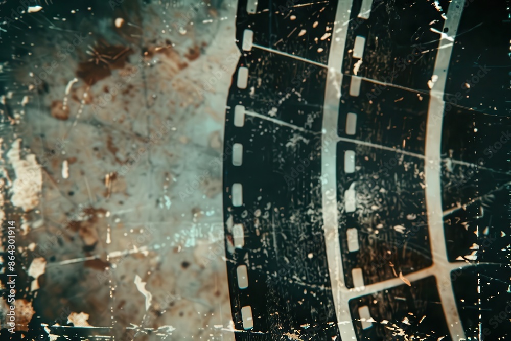 vintage film effect overlay with dynamic rolling motion evoking ...