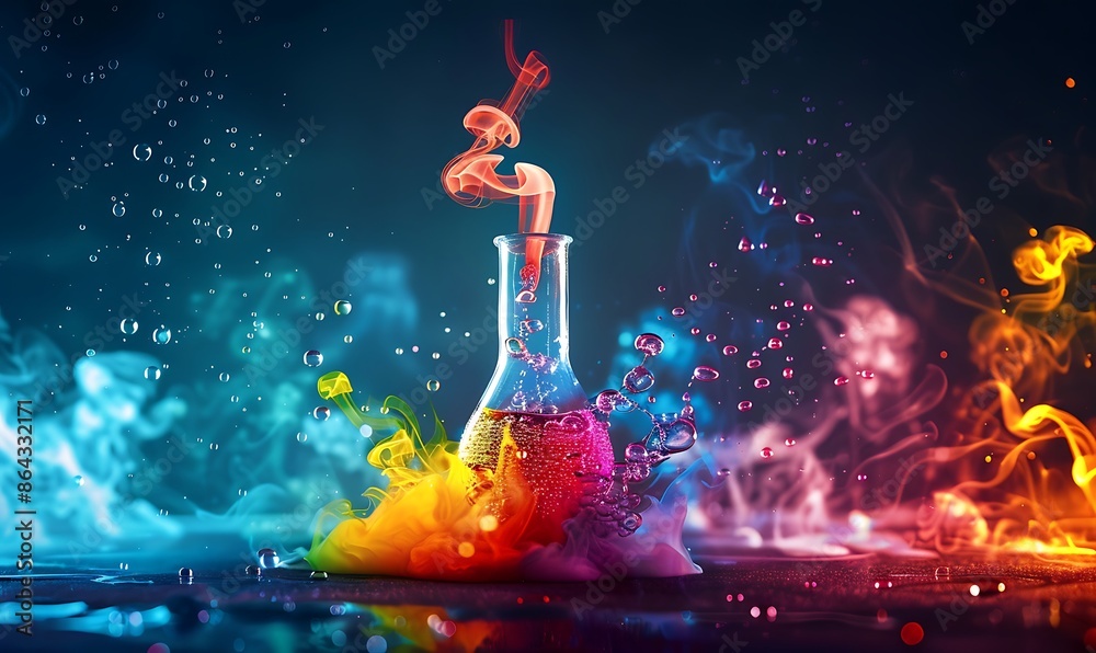 Clean and simple design featuring smoke and bubbles emanating from a ...