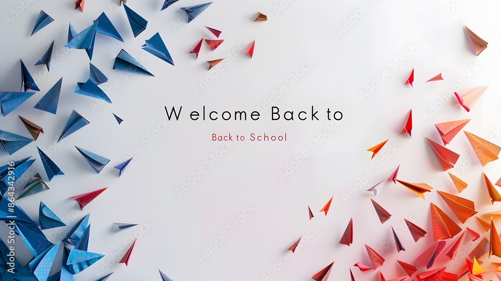 welcome template banner or board background decorated with the ...