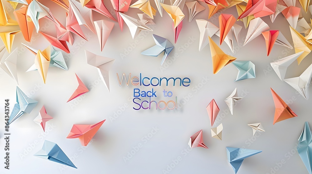 welcome template banner or board background decorated with the ...