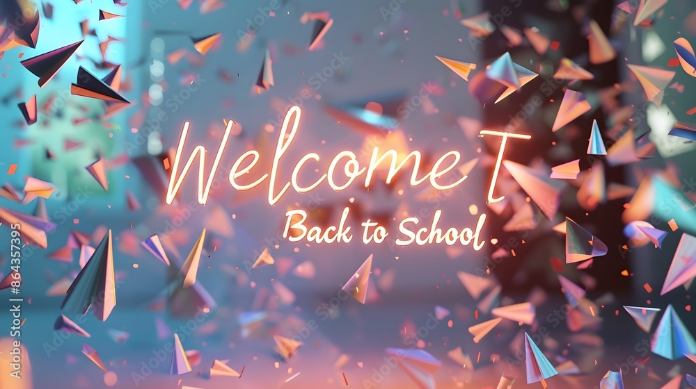 welcome template banner or board background decorated with the ...