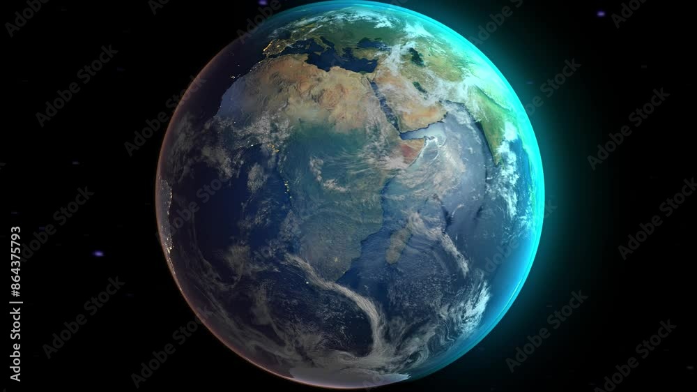 Realistic Earth Zoom to Countries from Space and Orbit Peru Version 4K ...