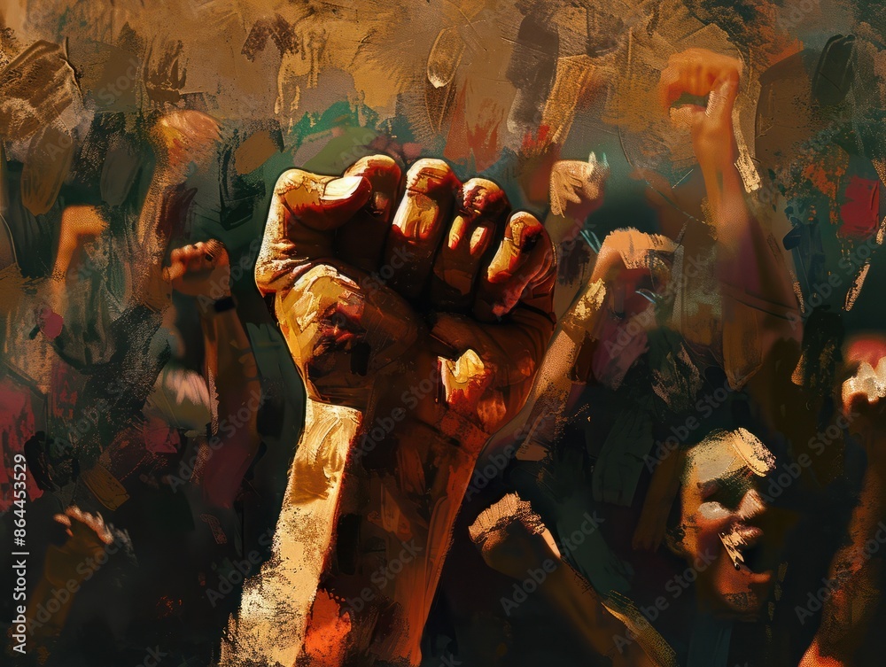 Fist protest hand activist people social fight crowd civil women march ...