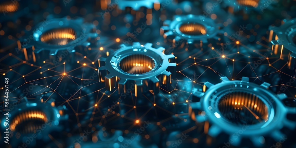 Representation of Interconnected Cogs Symbolizing Different Elements of ...