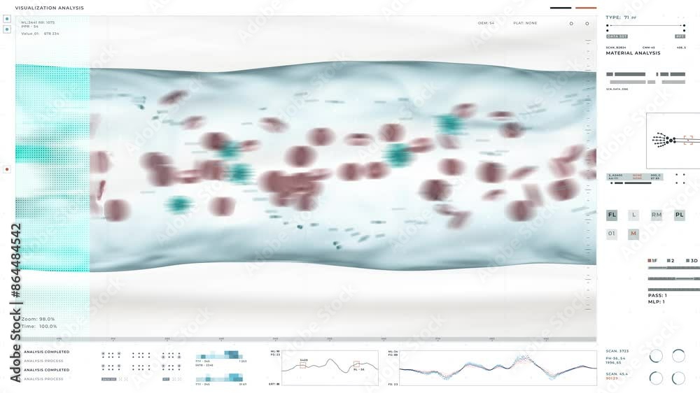Microscopic medical examination of the x-ray of the human arm ...