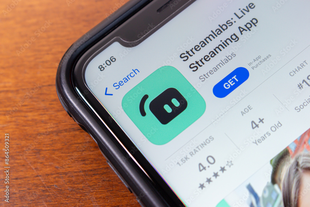 Vancouver, CANADA - May 14 2024 : Streamlabs app seen in an App Store ...