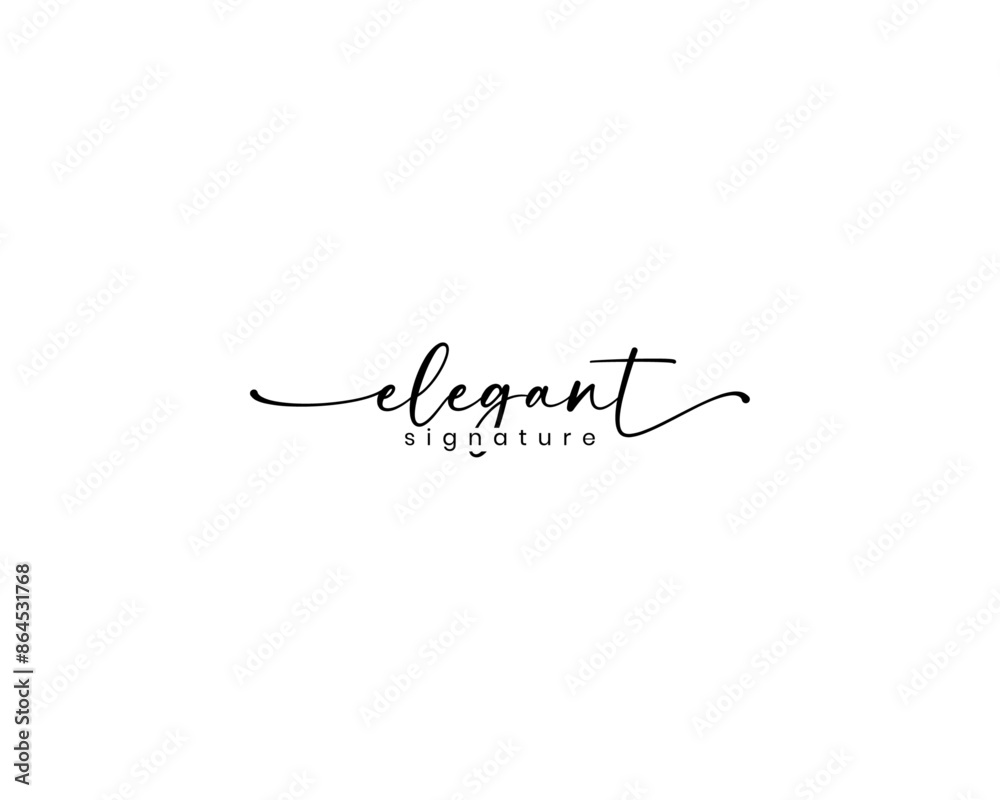 Luxury elegant signature logo, Font Calligraphy, Logotype Script, Brush ...
