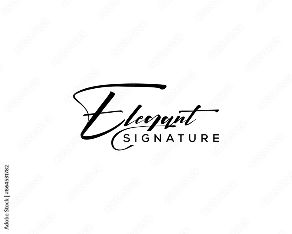Luxury elegant signature logo, Font Calligraphy, Logotype Script, Brush ...