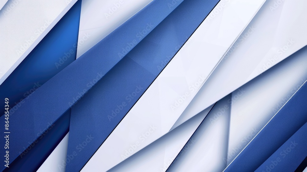 Abstract blue and white background in creative geometric art pattern ...