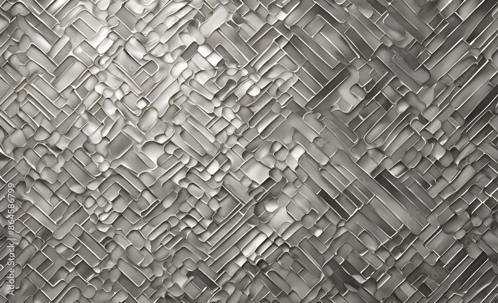 Sophisticated silver metallic texture featuring interlocking small ...