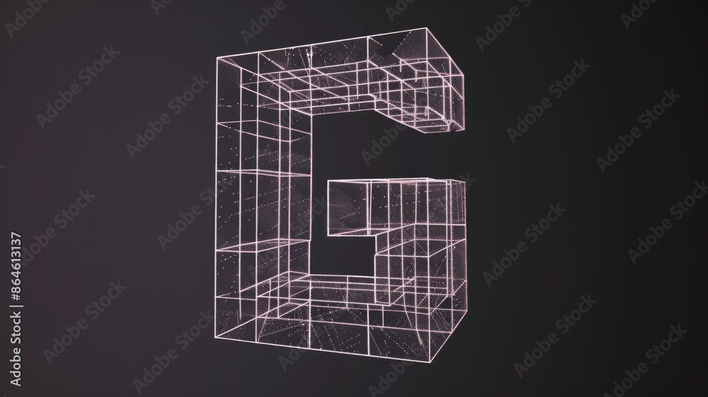 Black and white digital rendering of the word 'NG' in block letters ...