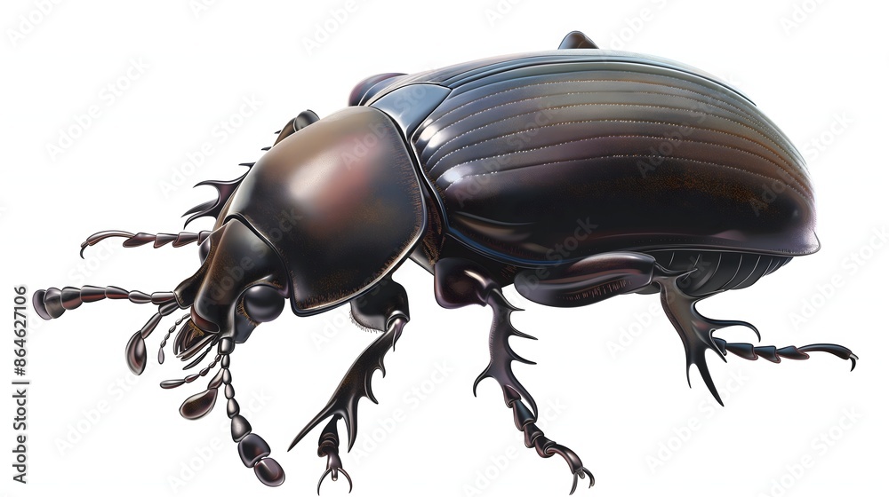 1. Create a detailed and lifelike full-body illustration of a beetle ...