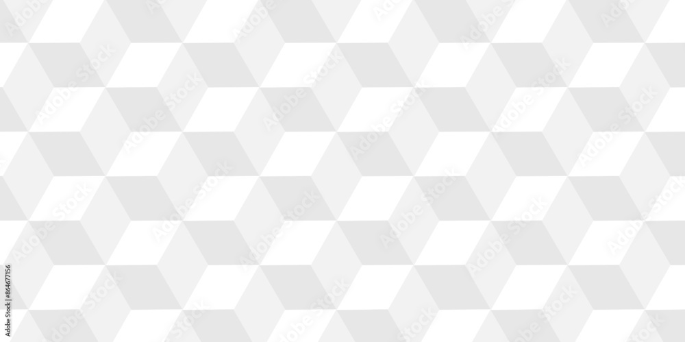 Vector white and gray cube geometric pattern grid backdrop triangle ...