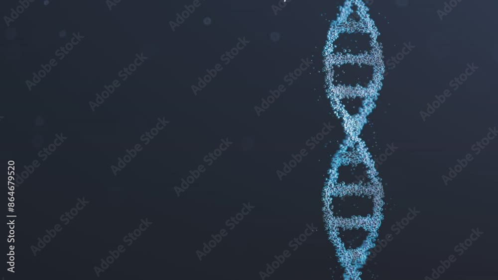 Seamless Looping Animation Of Rotating Dna Double Helix Made From ...