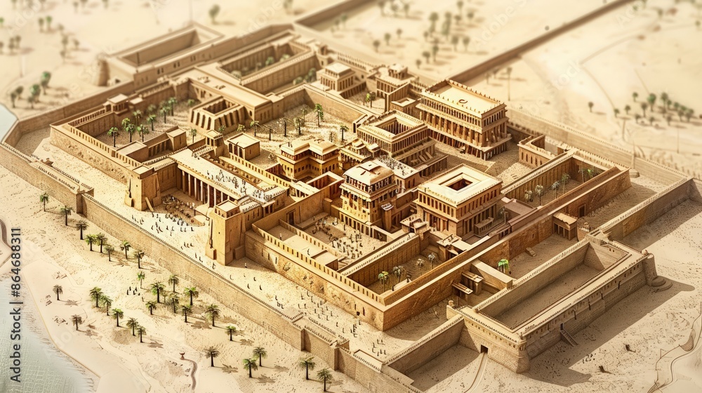 Foto de layout of Mohenjo-Daro during the Indus Valley Civilization in ...