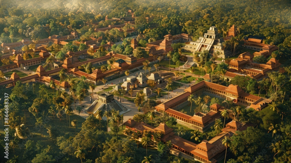 layout of Tikal during the Classic Maya period in the 8th century CE ...