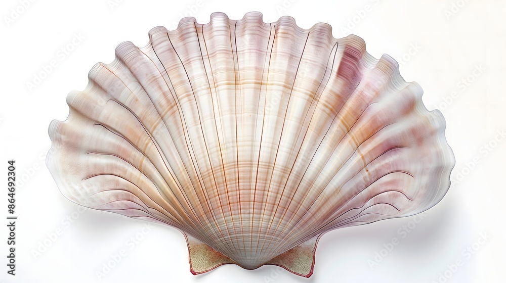 3. Generate a digital artwork of a scallop's complete anatomy ...