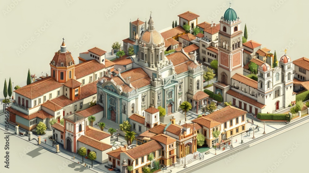 layout of Quito during the early 20th century CE, showing the Church of ...