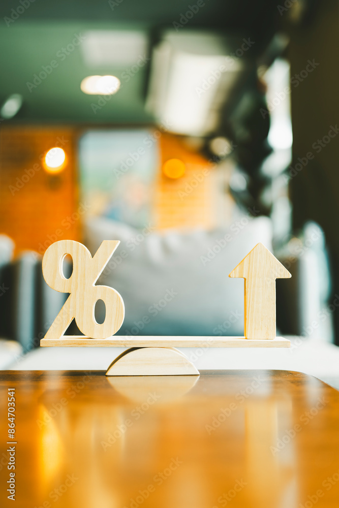 Percentage model and up arrow. Key concepts for success, methods ...