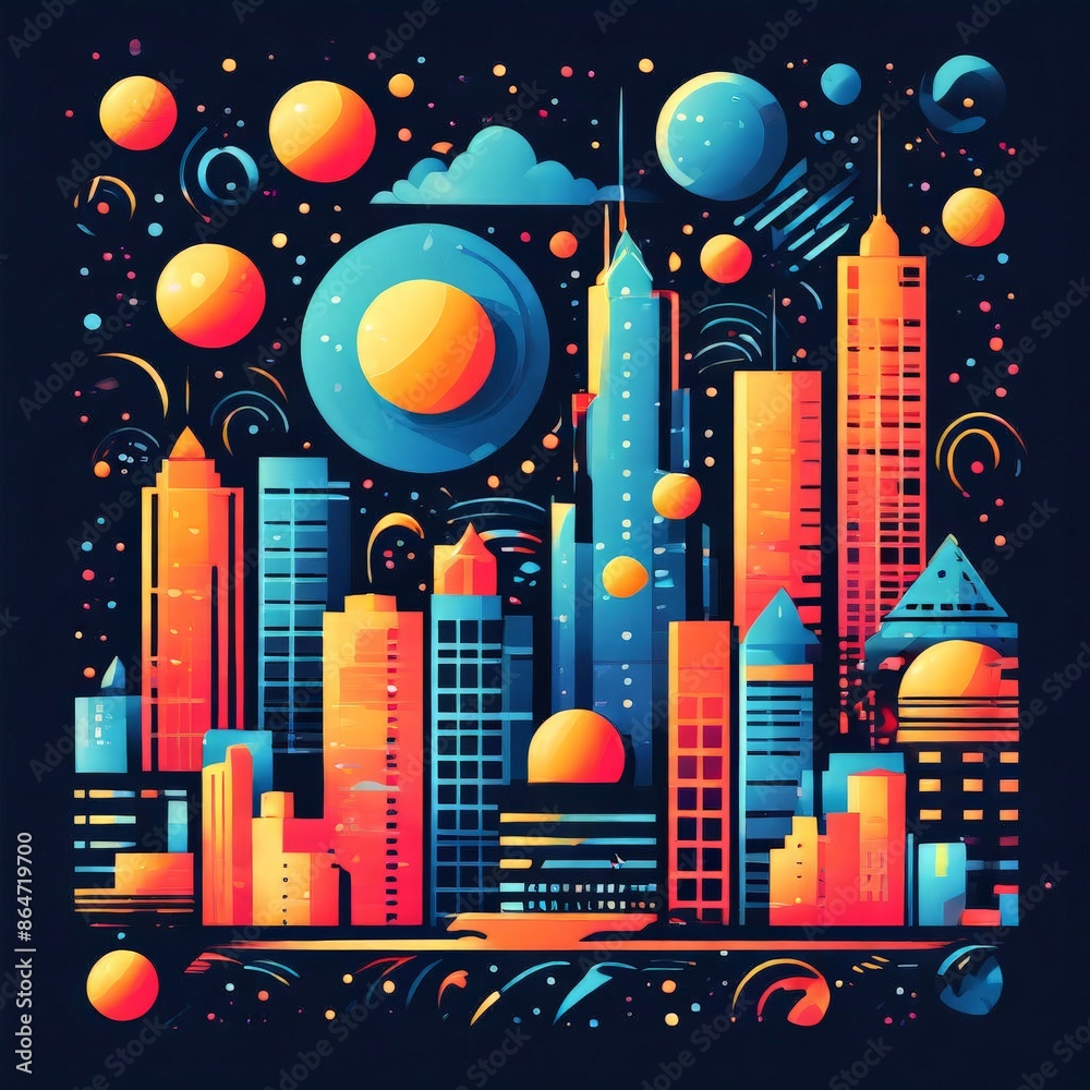 AI Image Generator, Random Geometric shapes wireframe background and ...