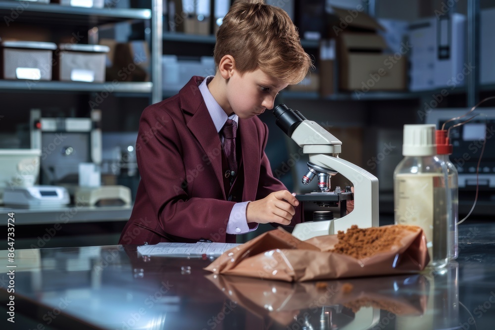 in detective roles analyze clues with precision using microscopes and ...