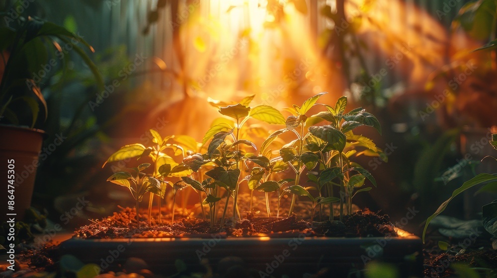 Create a mock-up grow light prototype with adjustable light wavelengths ...