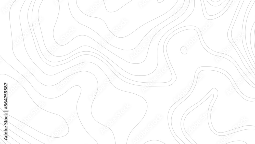 Topographic line map patterns. Black Contour and texture geographic ...