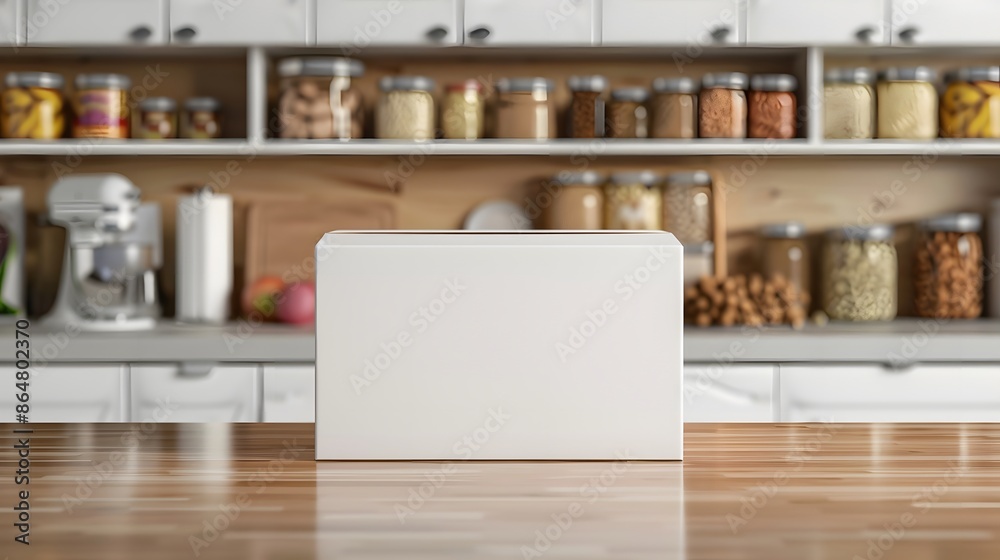 Blank Label Cereal Box: A cereal box with no label in a kitchen pantry ...