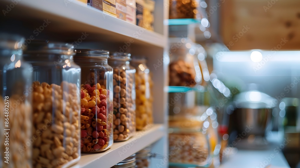 Blank Label Cereal Box: A cereal box with no label in a kitchen pantry ...