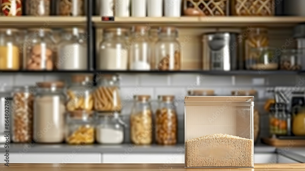 Blank Label Cereal Box: A cereal box with no label in a kitchen pantry ...