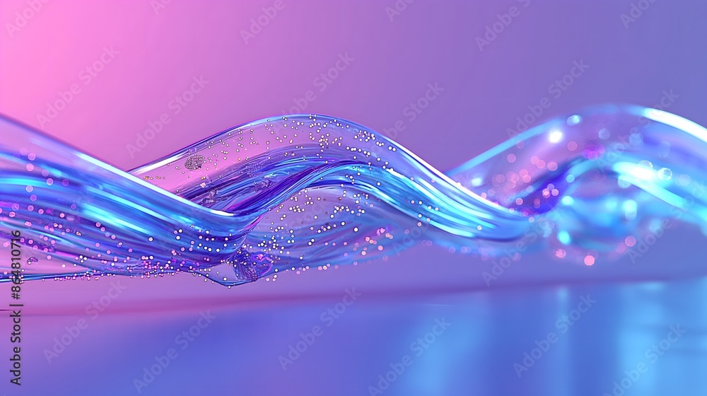 Dreamy water waves, transparent rainbow, transparent water waves ...