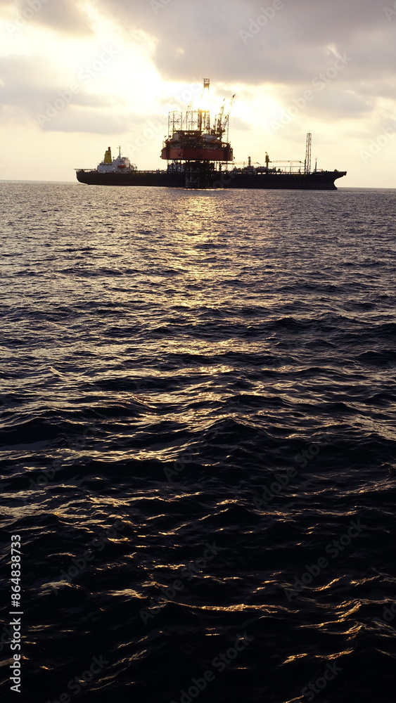 Drilling rig and FPSO ship or floating processing storage offloading ...