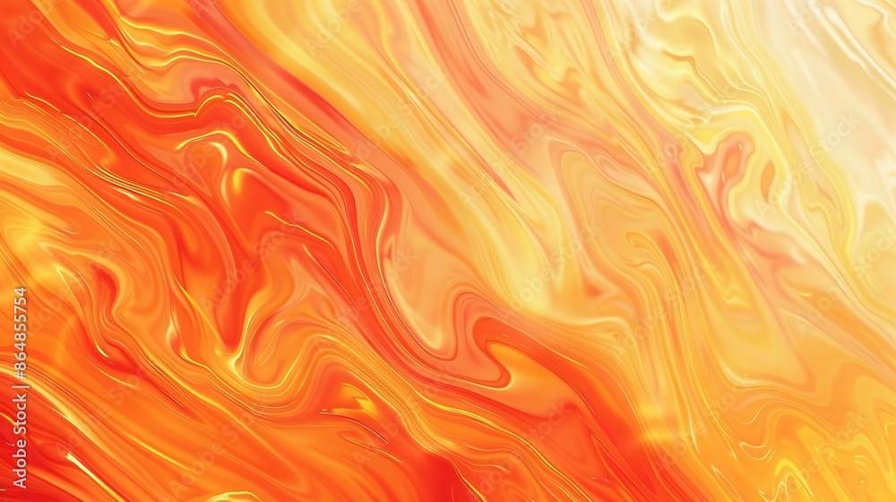 Bright fire red orange carrot coral yellow gold beige white abstract ...