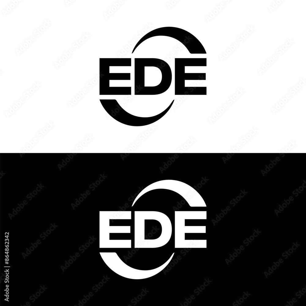 EDE logo. E D E design. White EDE letter. EDE, E D E letter logo design ...