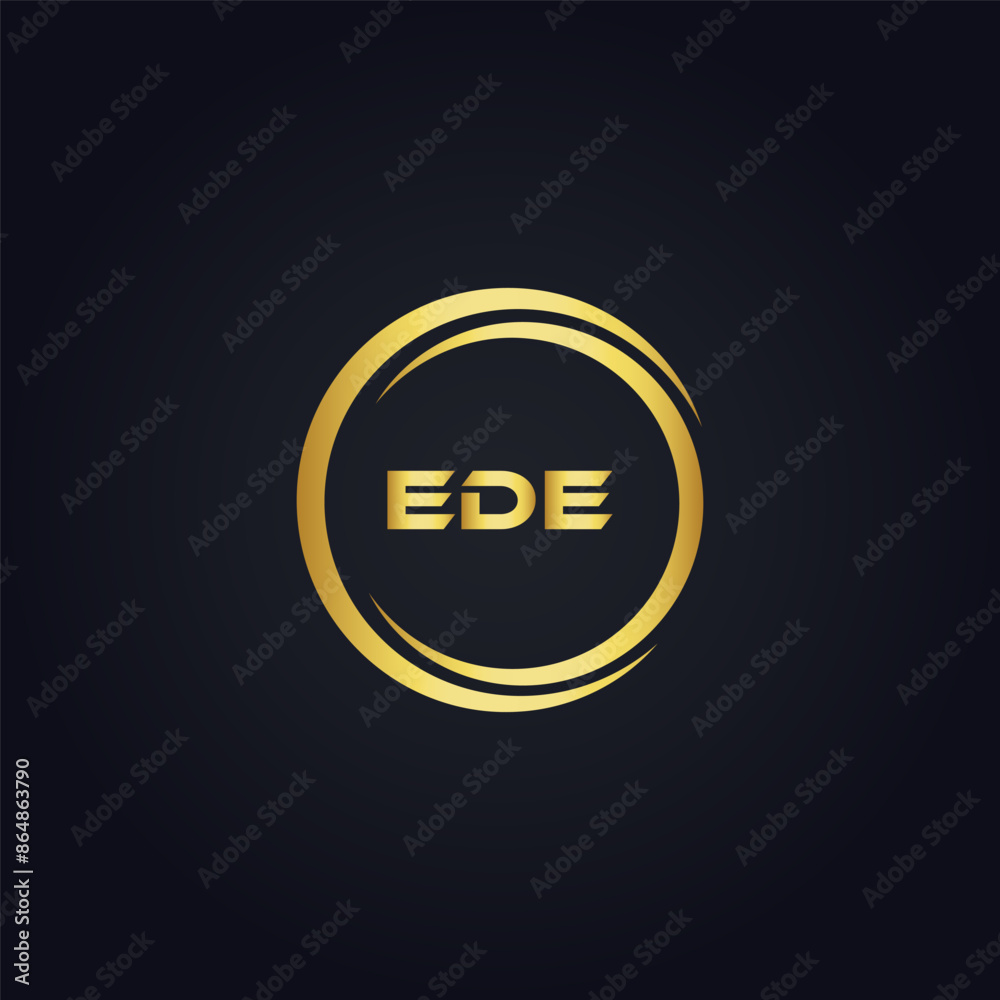 EDE logo. E D E design. White EDE letter. EDE, E D E letter logo design ...