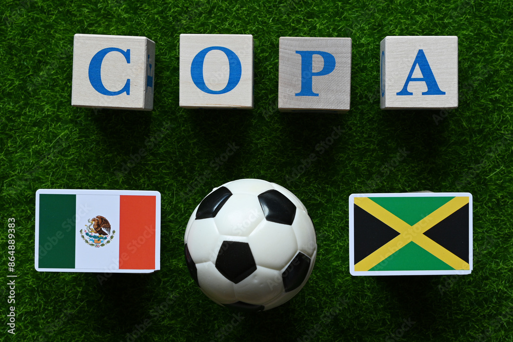 Flags of the participating teams of the America's Cup Soccer Group B ...