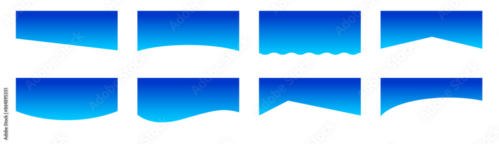 Separator Header for web page design. Flat Vector illustration. Set of ...