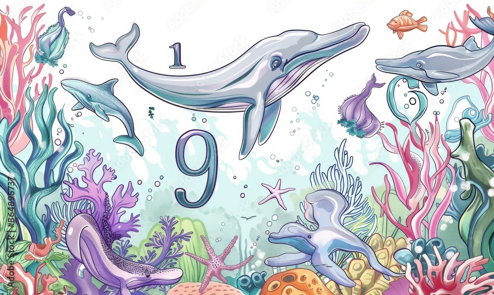 Join the adventure with this exciting number 1 to 9 coloring page ...