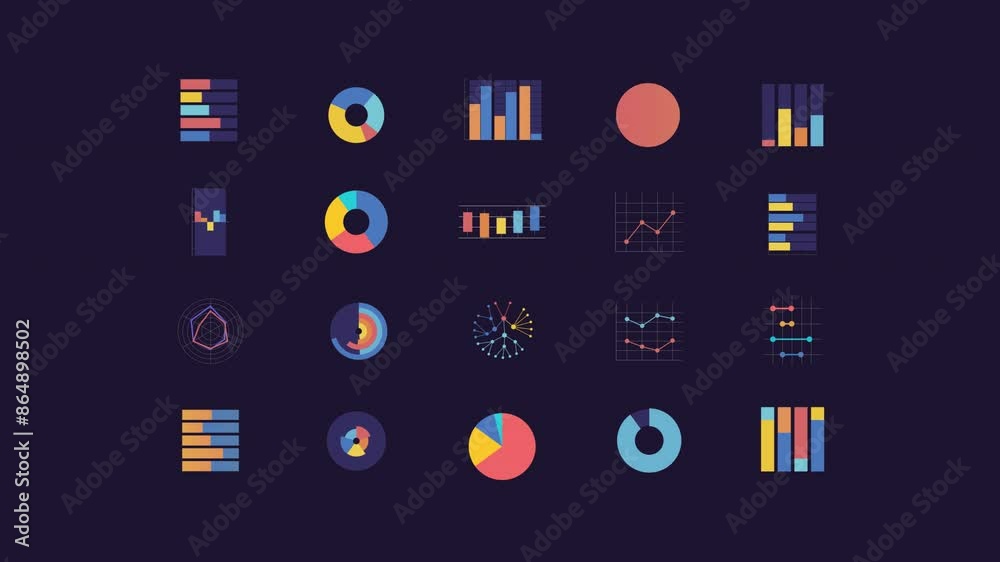 Statistical graphs animations. Data organization plots animated ...
