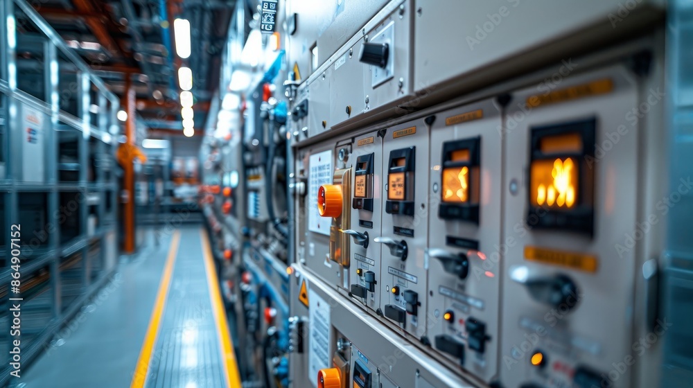 Selector for on-off breaker, release switch for earth switch and rack ...