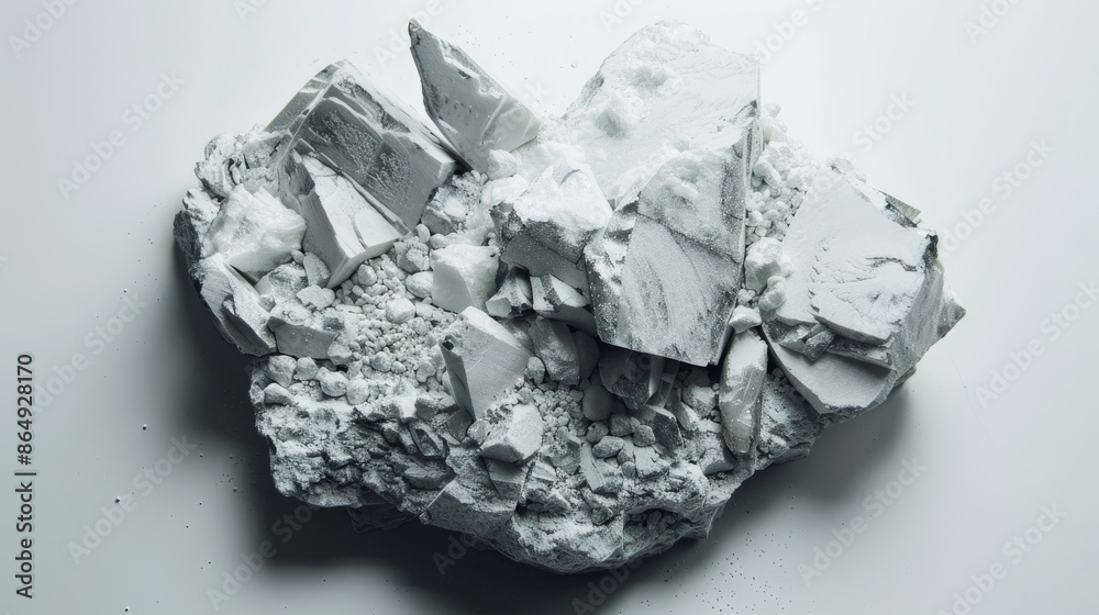 Uranium nitrate depicted on a white background demonstrating its ...