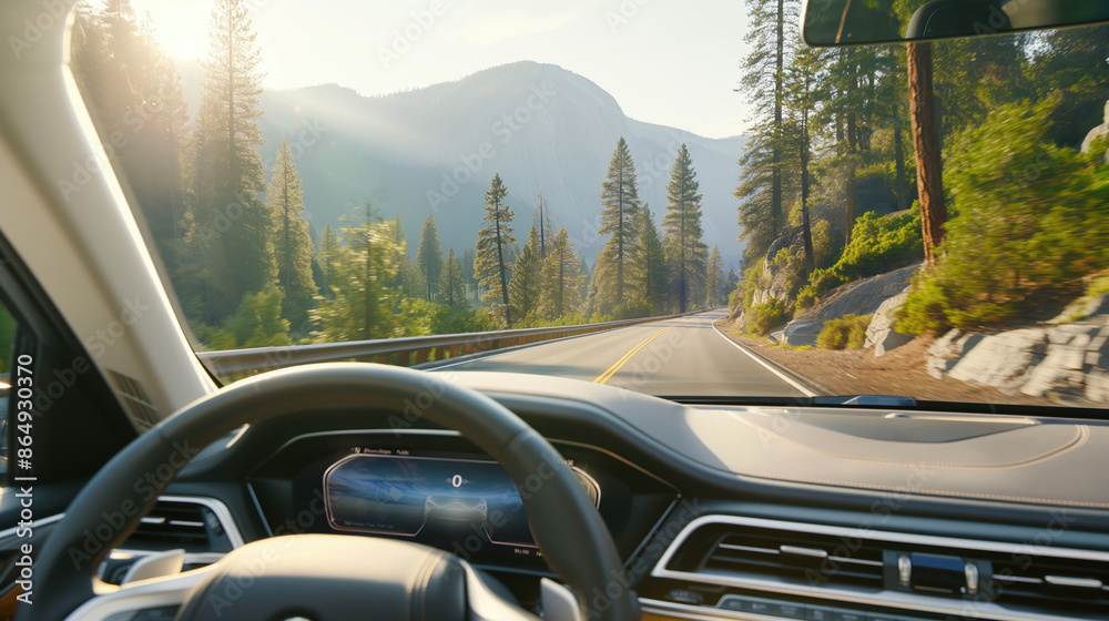 A captivating for a new car model, showcasing its features through a ...