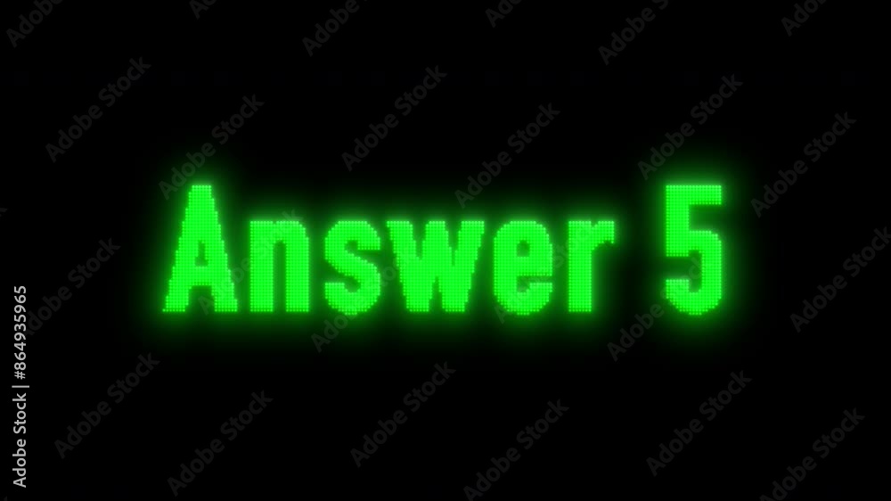 Answer 5, Text typed on retro monitors 素材庫影片 | Adobe Stock